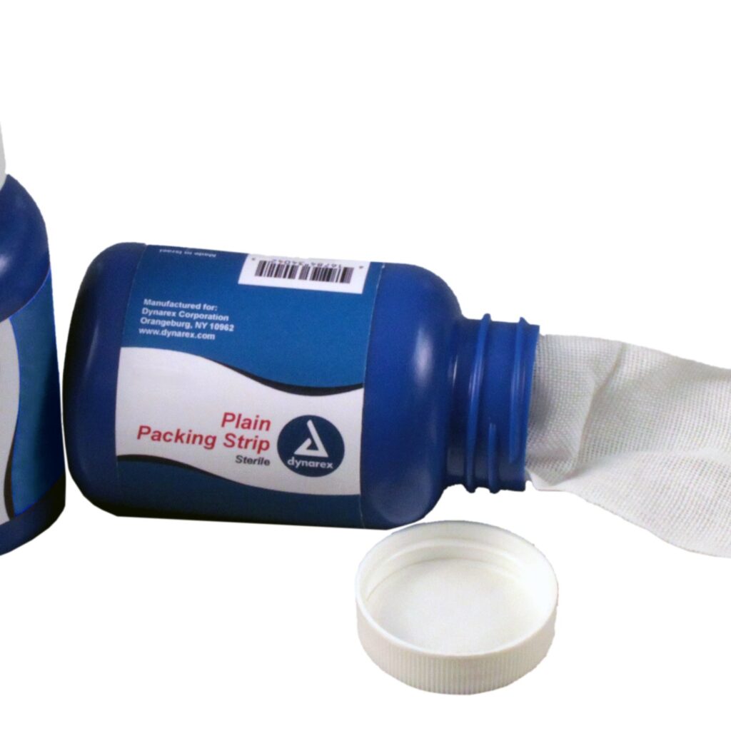 Cotton : Sterile Plain Packing Strips: Dynarex
