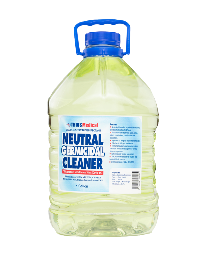 Neutral Germicidal Disinfectant, one gallon bottle, CONCENTRATE MAKES 5 ...